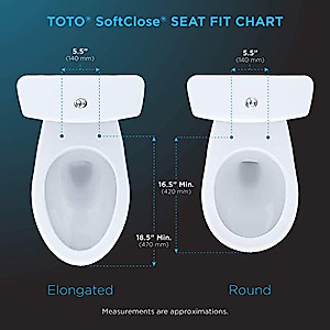 TOTO Transitional SoftClose SS114#01 Elongated Soft Close SEAT, Cotton White