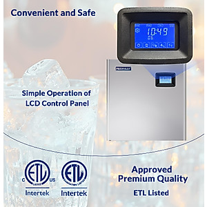 ETL Listed 29.9“ Air Cooling Commercial Ice Maker Machine,Produce 650LBS per Day with 450LBS Stroage,Powered by 1585W SECOP Compressor