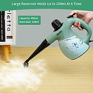 Kiato Handheld Steam Cleaner, 10 in 1 Hand Held Steamer for Cleaning, Portable Pressurized Steamer for Home Use, Bathroom, Mini Steam Cleaners for Upholstery Furniture Sofa Couch Floor Tile Grout Car