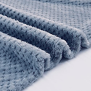 Tronssien Fleece Throw Blankets Super Soft Flannel Cozy Blankets Washable Lightweight Fuzzy Blanket for Couch Sofa Bed Office Throw Size Warm Plush Blankets for All Season (50'x 60')