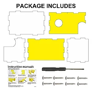 MILIFUN Hamster Houses and Hideouts, Chinchilla House Dwarf Hamster Hideout with Climbing Ladder Slide, Multi-Chamber Small Animal Maze Hut for Hedgehog Syrian Mice Hideout.