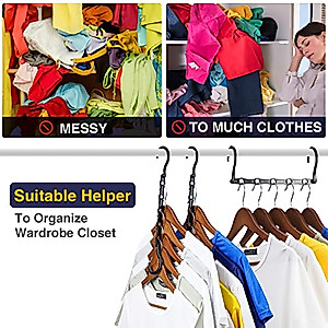 JDGOU Closet Organizers and Storage,Hangers Space Saving 10 Pack,Dorm Room Essentials Closet Organizer,Durable Plastic Space Saving Hangers