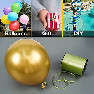 PartyWoo Green Ribbon - 500 Yard Curling Ribbon for Crafts, Balloon String, Gift Wrapping, Florist Flowers (1 Roll)