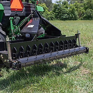 Titan Attachments 72in Soil Yard Pulverizer, Spiked Drum, Category 1 and 2, 3 Point, Quick Hitch Compatible