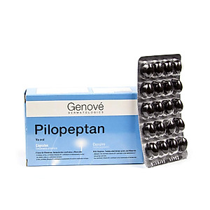 Genove Pilopeptan 60 Capsules - Care Treatment to Stop Hair Loss and Regrow Hair for Women and Men - Vitamins Providing Nutrients