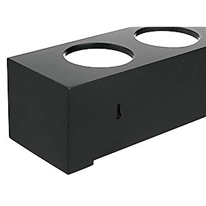 Kiera Grace Claret Wine Bottle & Glass Holder Shelf, 22.5", Black