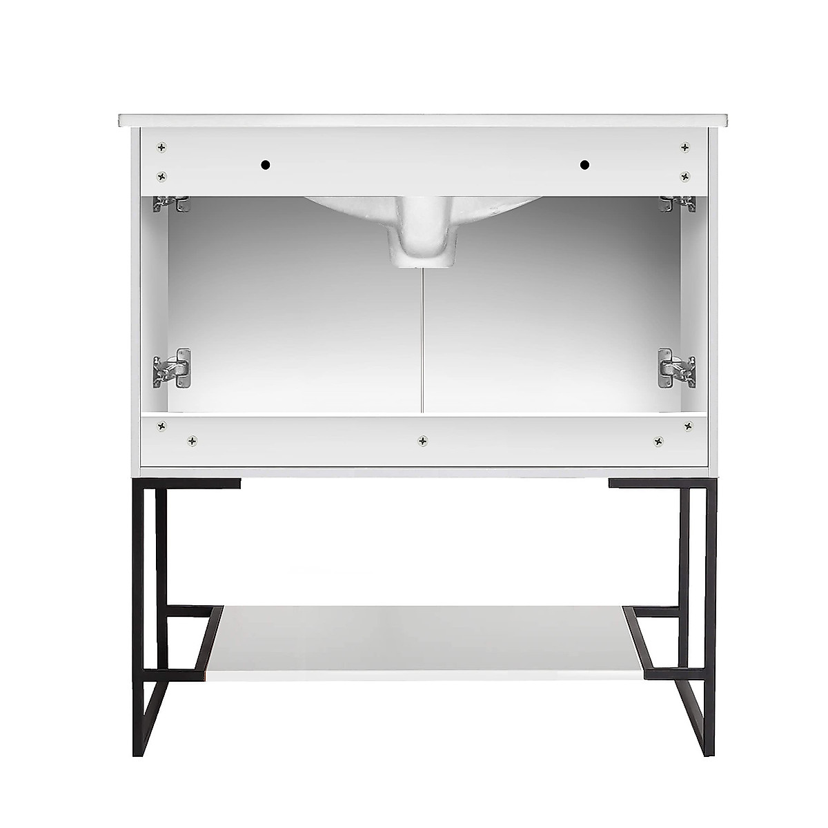 Fine Fixtures 30 Inch Bathroom Vanity with Sink - Modern Knob Free Design, Elegant Space-Saving Solution for Your Bathroom - Durable, Bathroom Vanities for a Contemporary Look - Urbania Collection