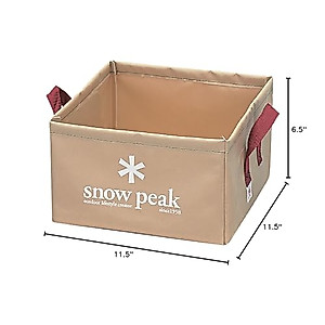 Snow Peak Pack Bucket - Made in the USA - 11.5 x 11.5 x 6.5 in