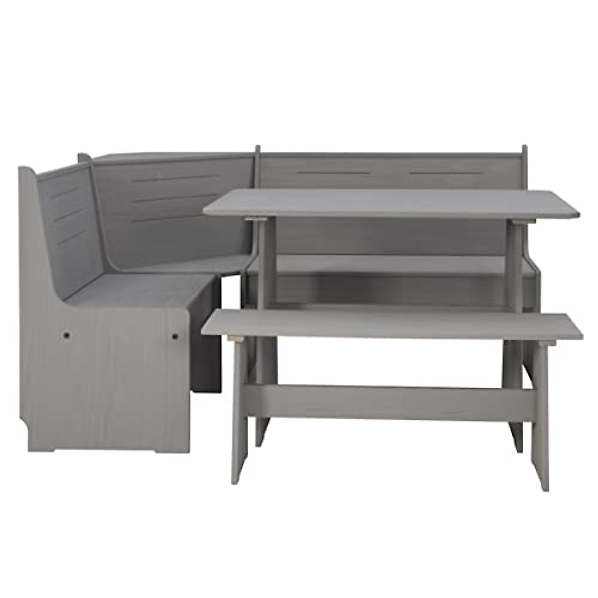 Linon Home Decor Products Grey Corner Dining Set by Linon Leyton Nook