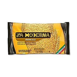 La Moderna Vermicelli Pasta, Noodles, Durum Wheat, Protein, Fiber, Vitamins, 7 Oz