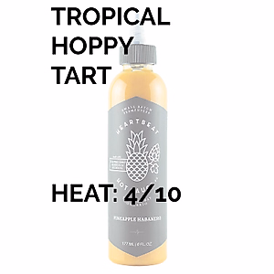 Heartbeat Hot Sauce- Pineapple Habanero, 6 oz- Small Batch & Handmade, Vegan, Preservative Free