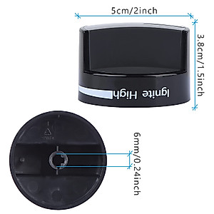 W10339442 Gas Stove Knob, Cooktop Surface Burner Control Knobs Black Replacement, Compatible with Whirlpool Gas Range/Stove/Oven, Replaces WPW10339442 PS11753188 (1pack)