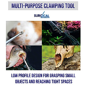 SURGICAL ONLINE 2 Piece Curved & Straight 8" Hemostat Set, Stainless Steel Locking Tweezer Clamps - Ideal Hemostats for Nurses, Fishing Forceps, Crafts and Hobby