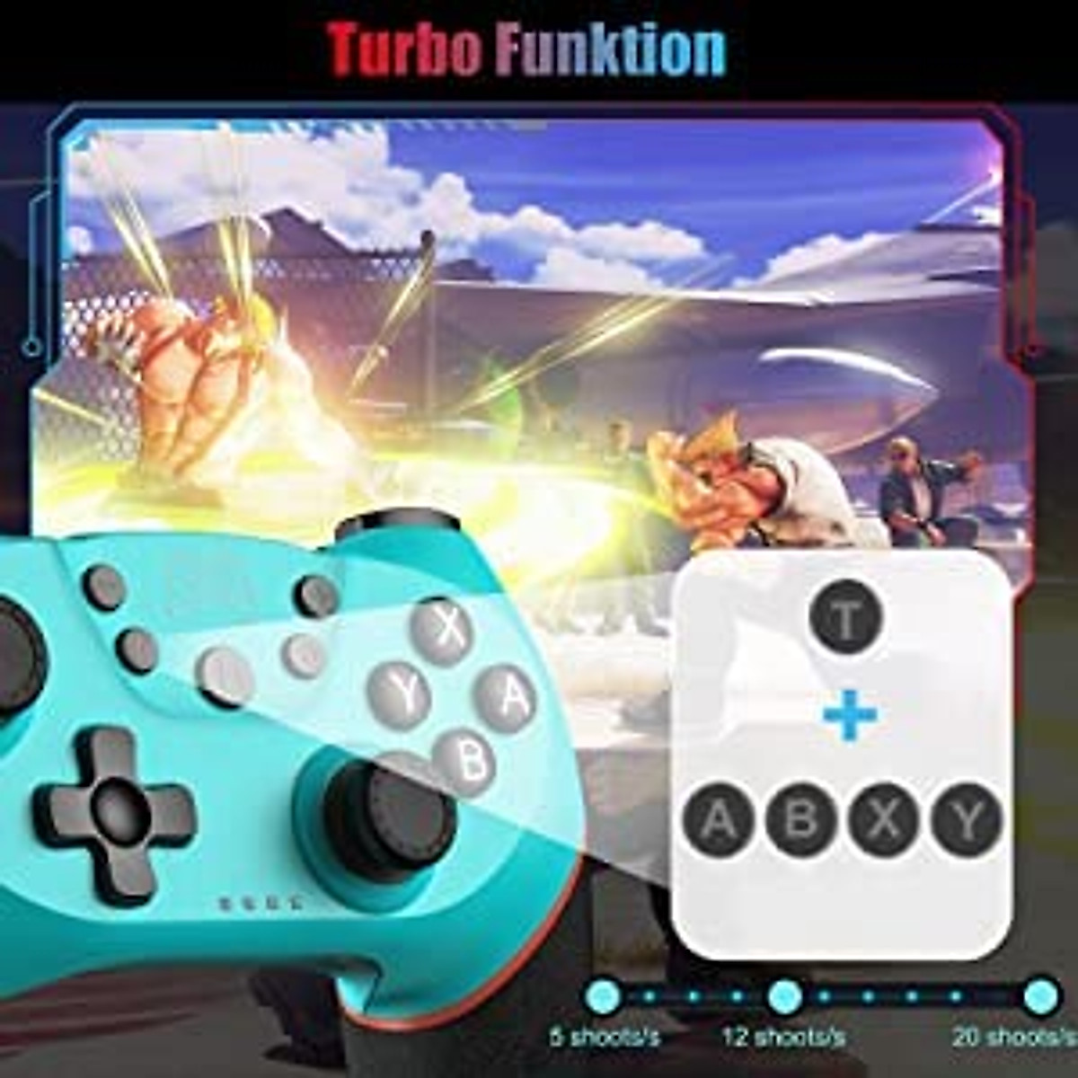 Rzzhgzq Wireless Controller for Switch/Switch Lite,Green Switch Pro Controller Gamepad Joypad Remote with Gyro Axis, Turbo and Adjustable Wireless Controller for Girl/Boy (GREEN)