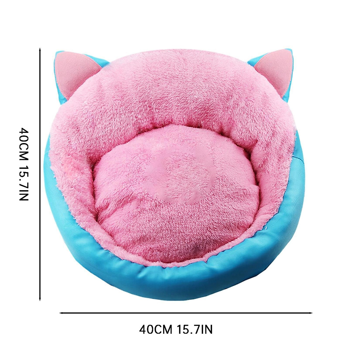 Dog Bed Calming Dog Beds for Small Dogs Buy Again Orders Round Pet Beds Removable and Washable Cat Ear Shape Washable Self Warming Cat Mat Warm Ultra Soft Anti Anxiety Dog Bed Dog Bed