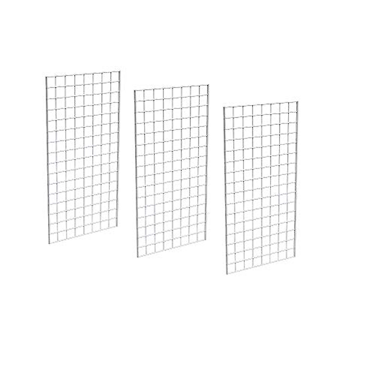 Only Garment Racks #1899W Grid Panels - Perfect Metal Grid for Any Retail Display, 2' Width x 4' Height, 3 Grids Per Carton (White) (Pack of 3)