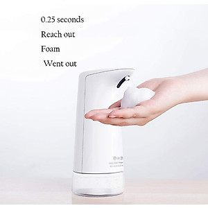TGRTY Soap Dispenser Liquid Dispenser Induction Foam Dispenser Foam Dispenser Liquid Distributor Liquid Foam Dispenser Lotion Dispenser (Color : White)