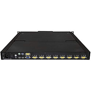 StarTech.com 8 Port Rackmount KVM Console w/ 6ft Cables - Integrated KVM Switch w/ 19" LCD Monitor - Fully Featured 1U LCD KVM Drawer- OSD KVM - Durable 50,000 MTBF - USB + VGA Support (RKCONS1908K)