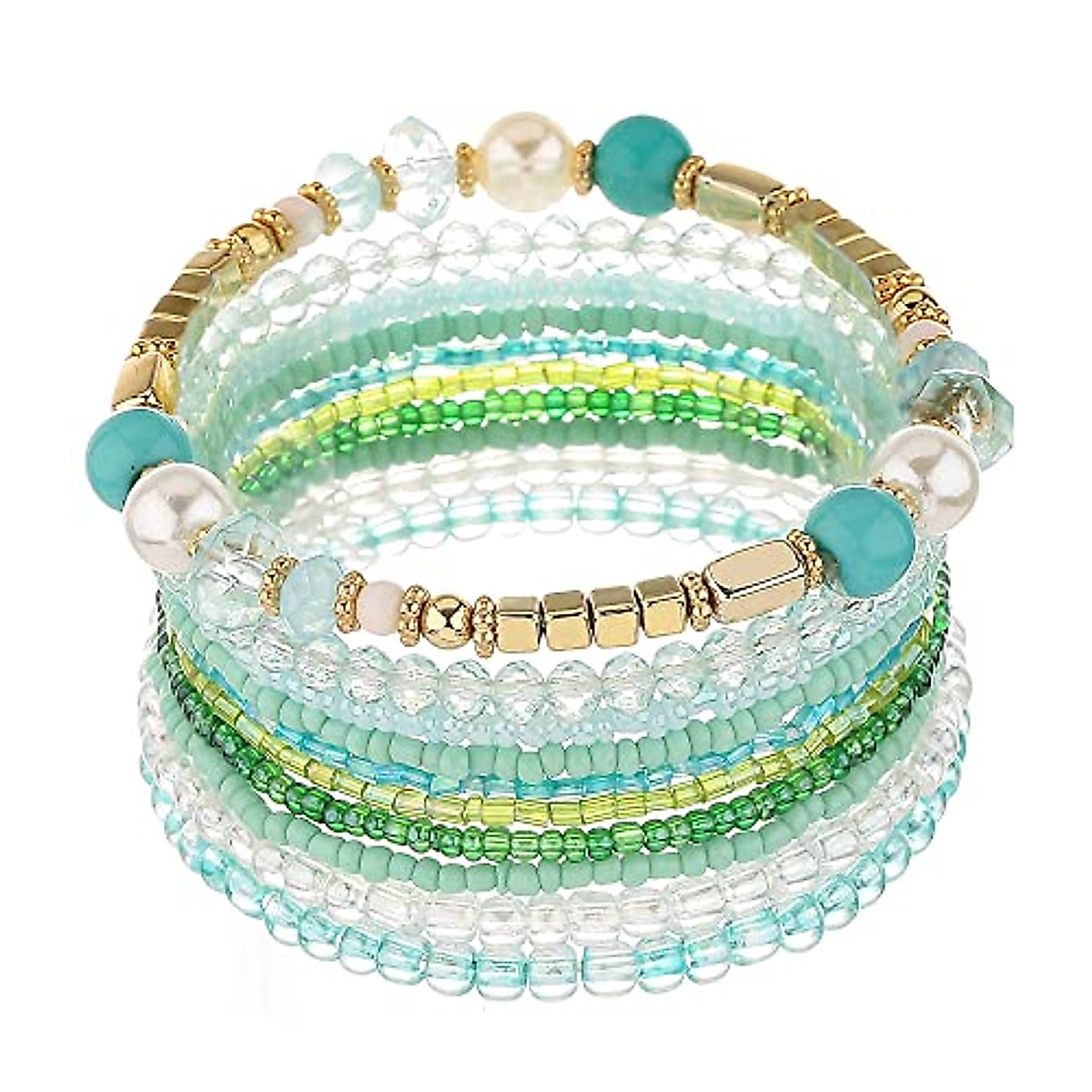 iYours 6 sets Bohemian Multilayer tassels bracelet Handmade Wrap Bracelets Bangle Jewelry Bracelets for Women (JA6-4)