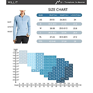 Willit Women's Fleece Running Jacket Pullover Thermal Equestrian Shirt Golf Shirt Long Sleeve Half Zip Exercise Winter Gear Black L