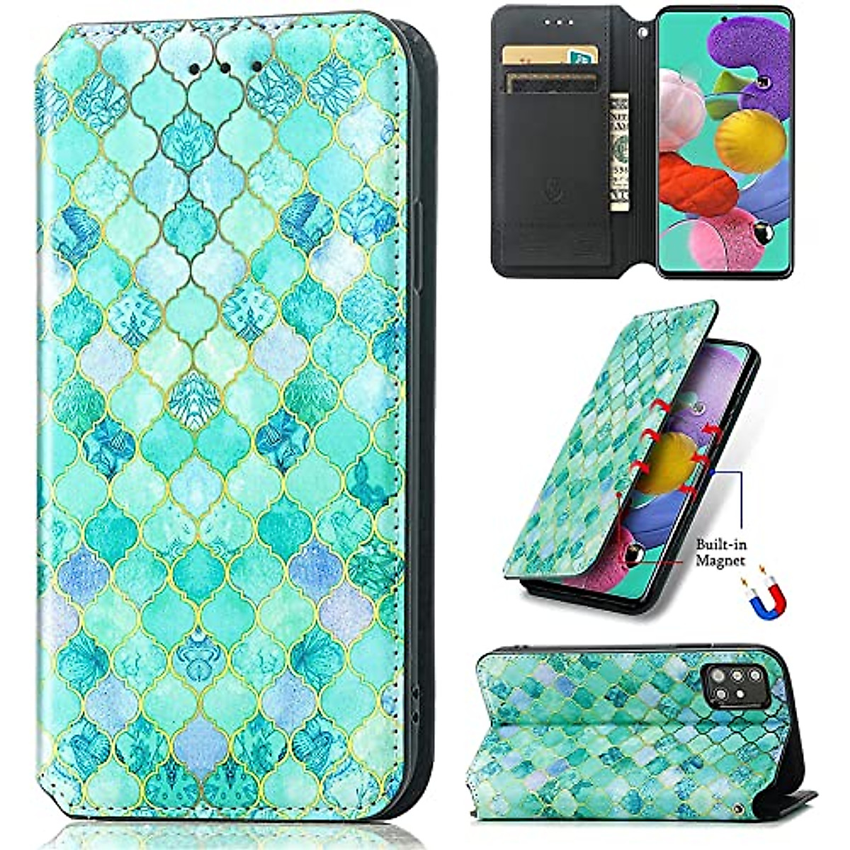 MTQLX for Samsung Galaxy S9 Plus Wallet Case,Premium Luxury PU Leather Flip Protective Wallet Case Cover with Card Slots and Kickstand,for Samsung Galaxy S9 Plus-(KSL-3)