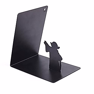 SZYAWsd File Sorters Creative Gift Zinc Alloy Premium Heavy Duty Metal Bookend Black L Shaped Bookend Supports on Office Desk
