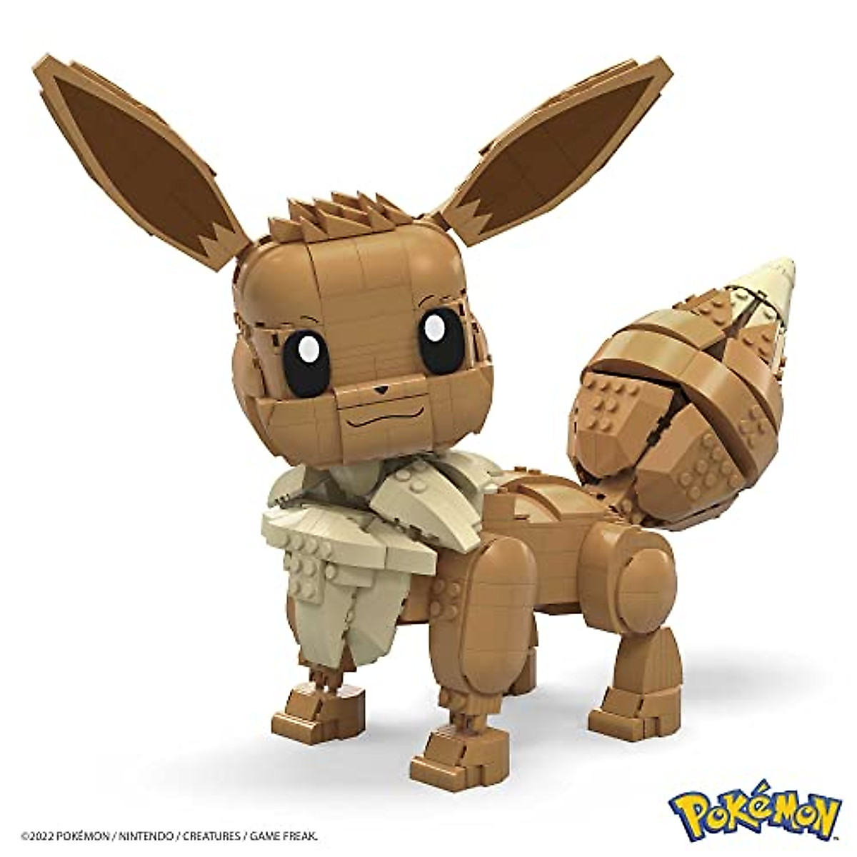 Mega Pokémon Building Toys Set Jumbo Eevee with 824 Pieces, Articulated and Poseable, 11 Inches Tall, for Kids (Amazon Exclusive)