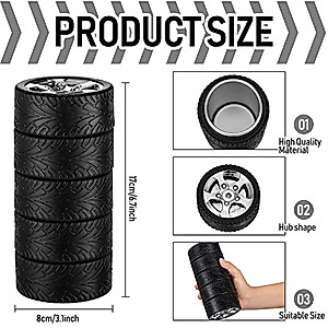 Yungyan 3 Pieces Tyre Water Bottle Gift for Man Stainless Steel Coffee Tea Mug Mechanic Gifts with Tool Fork and Spoon for Christmas Car Lover Father Birthday Gift