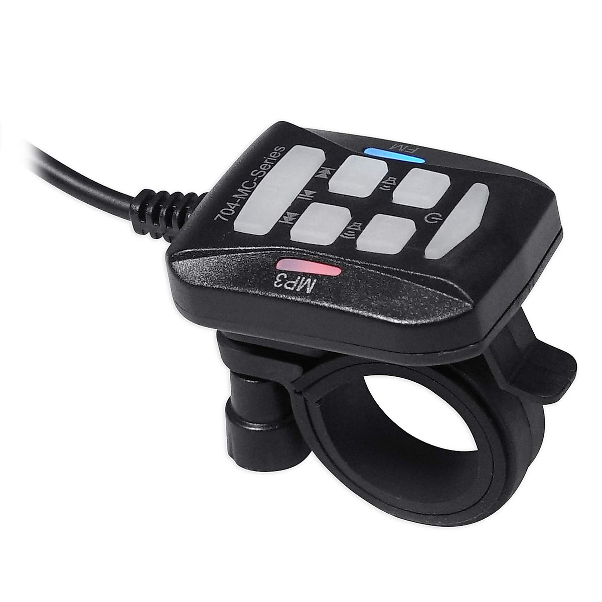 Rockville rocknride (2) RockNRide 3" Powered Bluetooth Metal Motorcycle Handlebar Speakers, Black