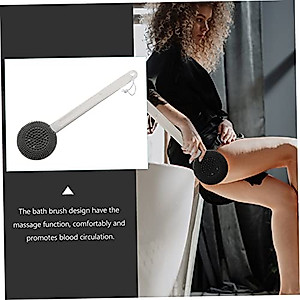 FRCOLOR Silicone Bath Brush Exfoliating Back Scrubber for Shower Body Cleaner Brush Body Scrubbing Brush Loofah Scrub Brush Massage Bath Scrubber Soft Rubber Heart-Shaped Washing Machine