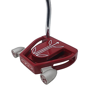 T7 Twin Engine Red Mallet Golf Putter Right Handed with Alignment Line Up Hand Tool 34 Inches Men's Standard Length Perfect for Lining up Your Putts