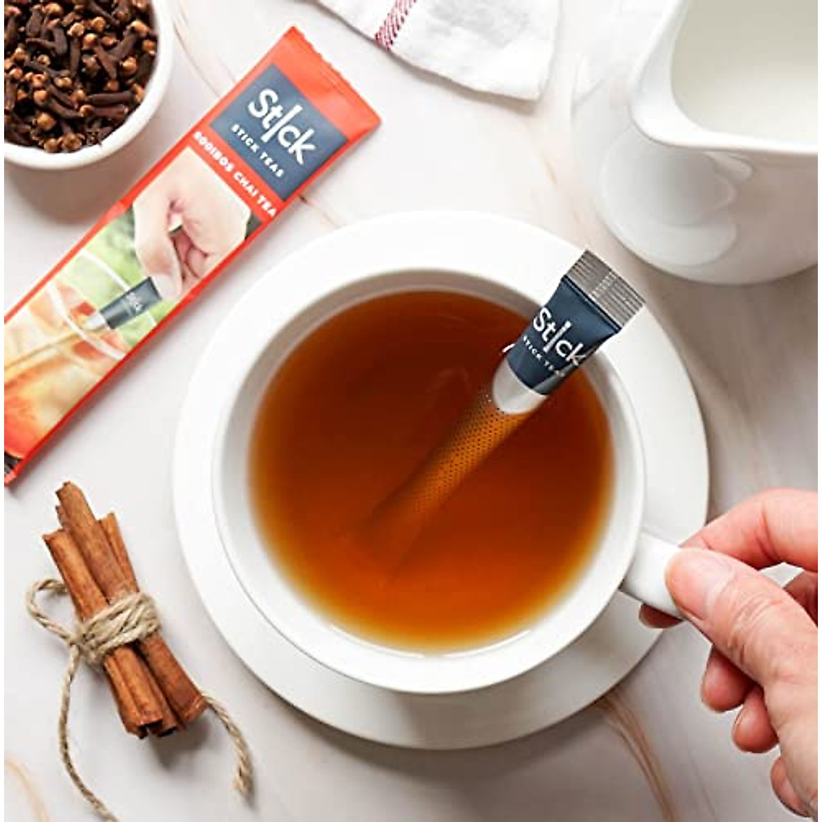 Stick Teas Rooibos Chai Tea Sticks Gluten-Free, Organic Instant Tea with No Artificial Colors & Flavors - 1 Pack