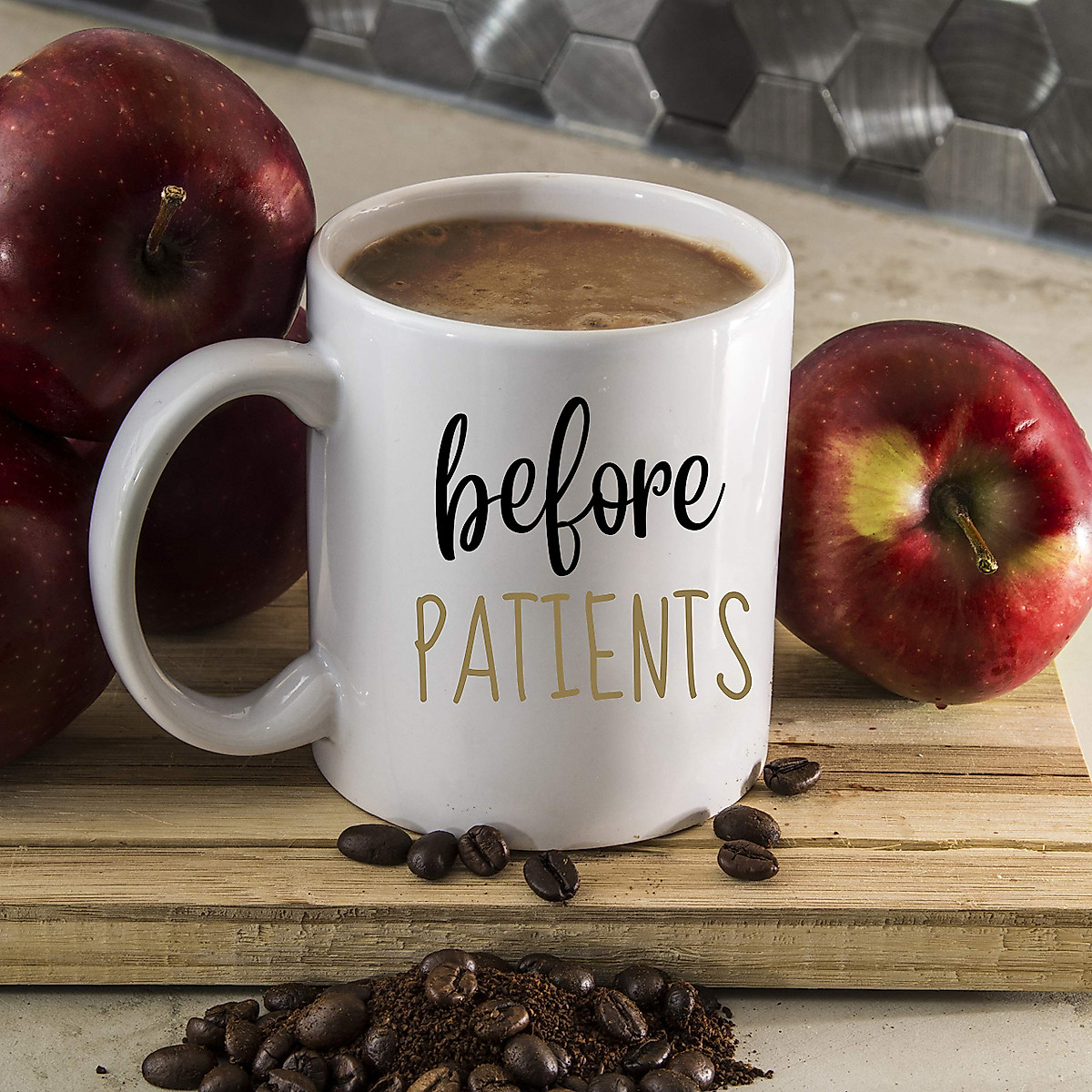 Before Patients, After Patients 11 oz Coffee Mug and 15 oz Stemless Wine Glass Set - Unique Gift Idea for Dentist, Dental, Medical, Hygienist, Doctor, Physician, Nurse - Perfect Graduation Gifts