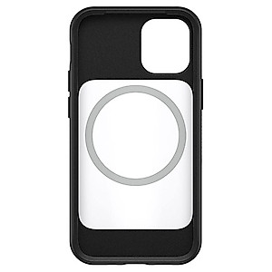 OtterBox iPhone 12 Mini Symmetry Series+ Case - Black, Ultra-Sleek, Snaps to MagSafe, Raised Edges Protect Camera & Screen