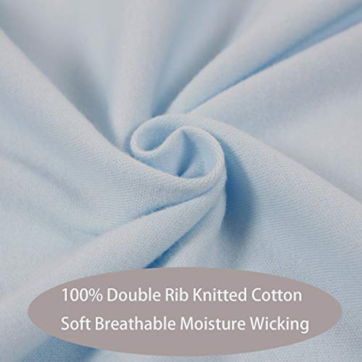 Belsden Jersey Cotton Soft Toddler Pillowcase, 2 Pack Travel Pillow Case with Envelope Closure, 14.5x20in, Breathable Moisture Wicking Pillow Covers Fit Small Pillows up to 14x19in, Lt Blue