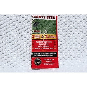 Tick Trapper Tick Sticker Flea, Tick, and Insect Trap - Non-Toxic and Easy to Use - Patent Pending Tick Attractant, Sticky Glue Traps Crawling Insects (Pack of 3)
