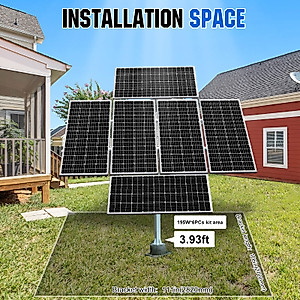 ECO-WORTHY Solar Panel Dual Axis Tracking System (Increase 40% Power) with Tracker Controller, Complete Solar Tracker Kit, Ideal for Different Solar Panels, for Yard/Farm/Field