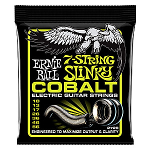3 PACK Ernie Ball 2728 COBALT Slinky Electric Guitar Strings 7-string set 10-56