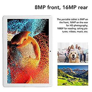 Gaming Tablet, Front 8MP 10.1in 1960x1080 100 to 240V Home Tablet for Kids (US Plug)