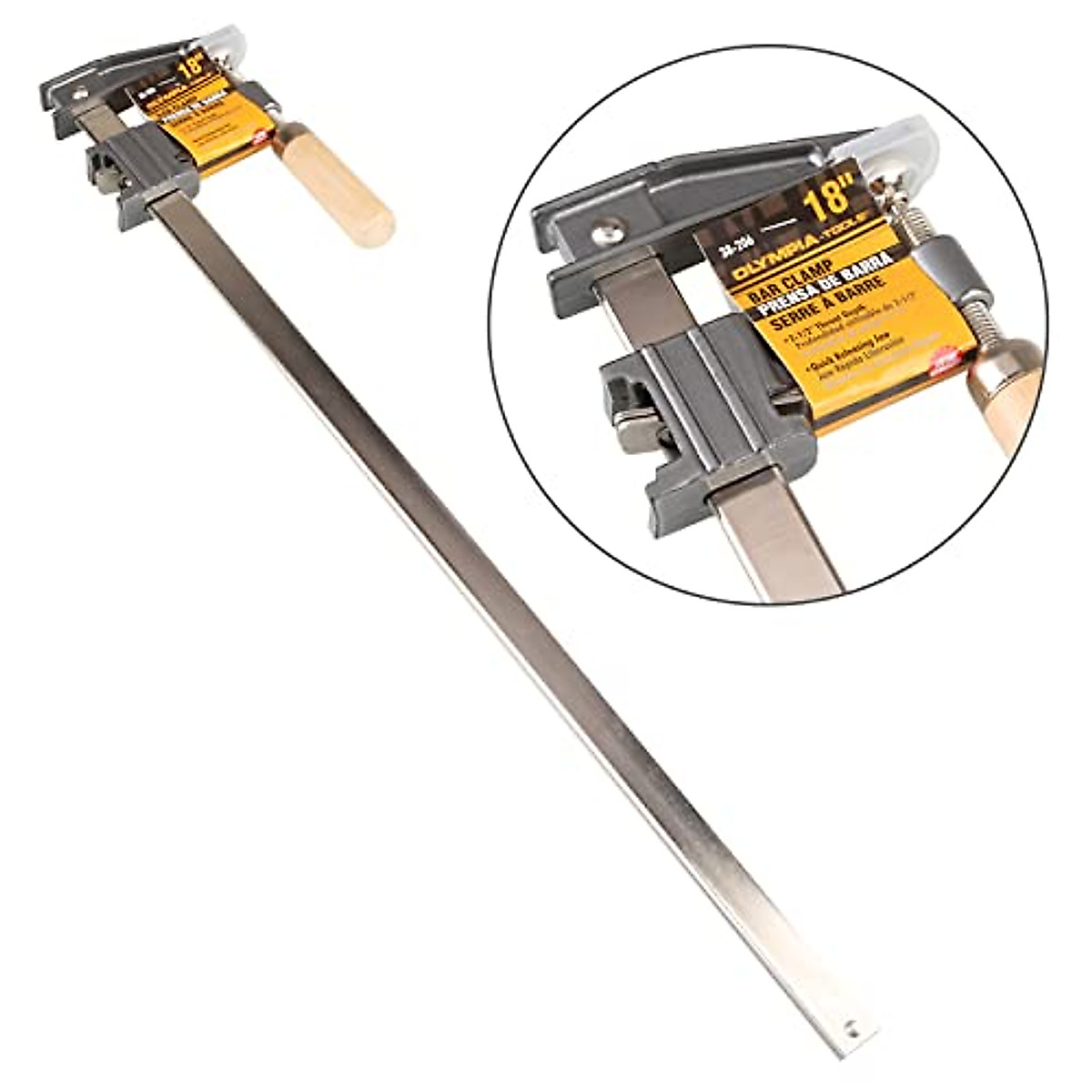 Olympia Tools Quick Release Steel Bar Clamp 38-212, 36 x 2.5-inch