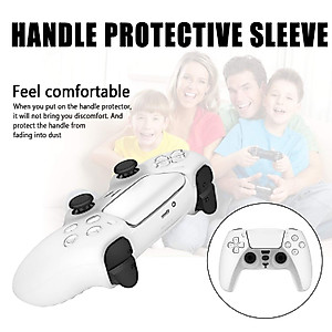 2 Pack Controller Skin and Thumb Grips for PS5 Controller PS5 Skin, YU33 Anti-Slip Silicone Cover Protector Case for Sony Playstation 5 Joystick/DualShock 5 with 12 Thumb Grips