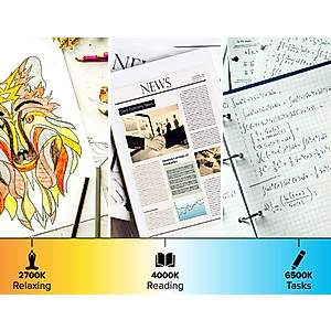 Bostitch Modern LED Desk Light, 8W, White (VLED1821WHITE-BOS)