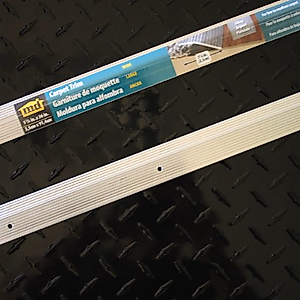 M-D Building Products 78071 Fluted 1-3/8-Inch by 36-Inch Carpet Trim, Silver