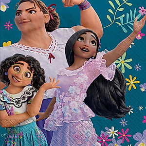 Encanto Birthday Party Supplies Bundle Pack for 16 includes Lunch Plates, Cups, Napkins, Table Cover