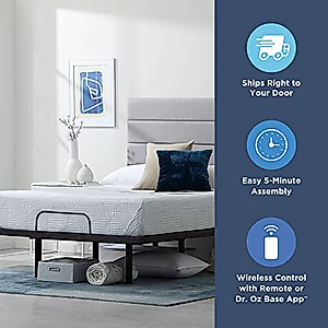 Dr. Oz Good Life Queen Adjustable Base, Black