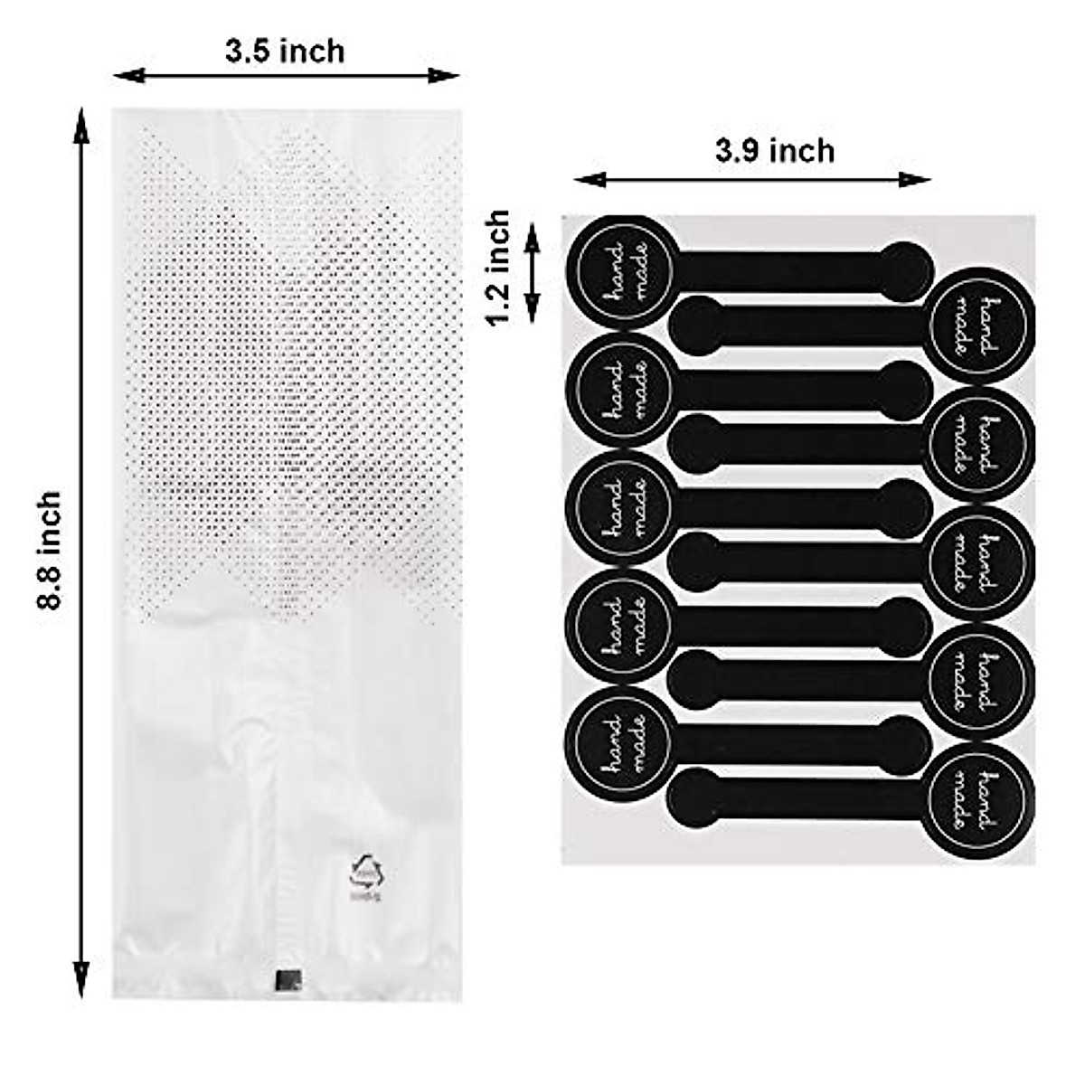 Over The Sink Dish Drying Rack Roll Up Stainless Steel Holder Cookie Bags for Packaging and Gift Giving Treat Bags for Bakery and Cookies Wrapper with Sticker and Ribbon