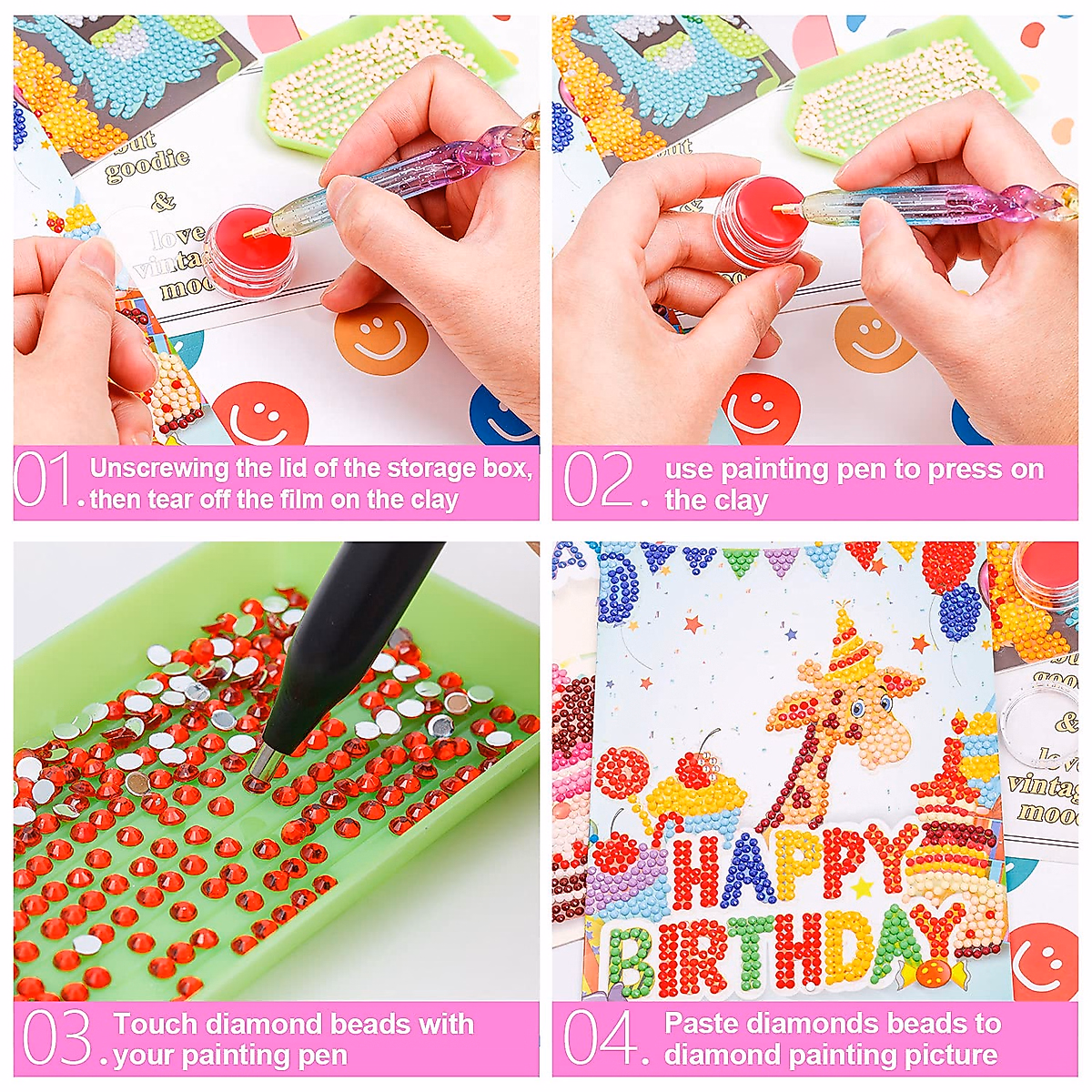 20 Pcs Diamond Art Wax Refills Glue for Diamond Art Painting 10 Pack Diamond Art Wax, DIY Diamond Paint Wax Holder Case with Clay Storage Box for Diamond 3D Painting Embroidery Accessories