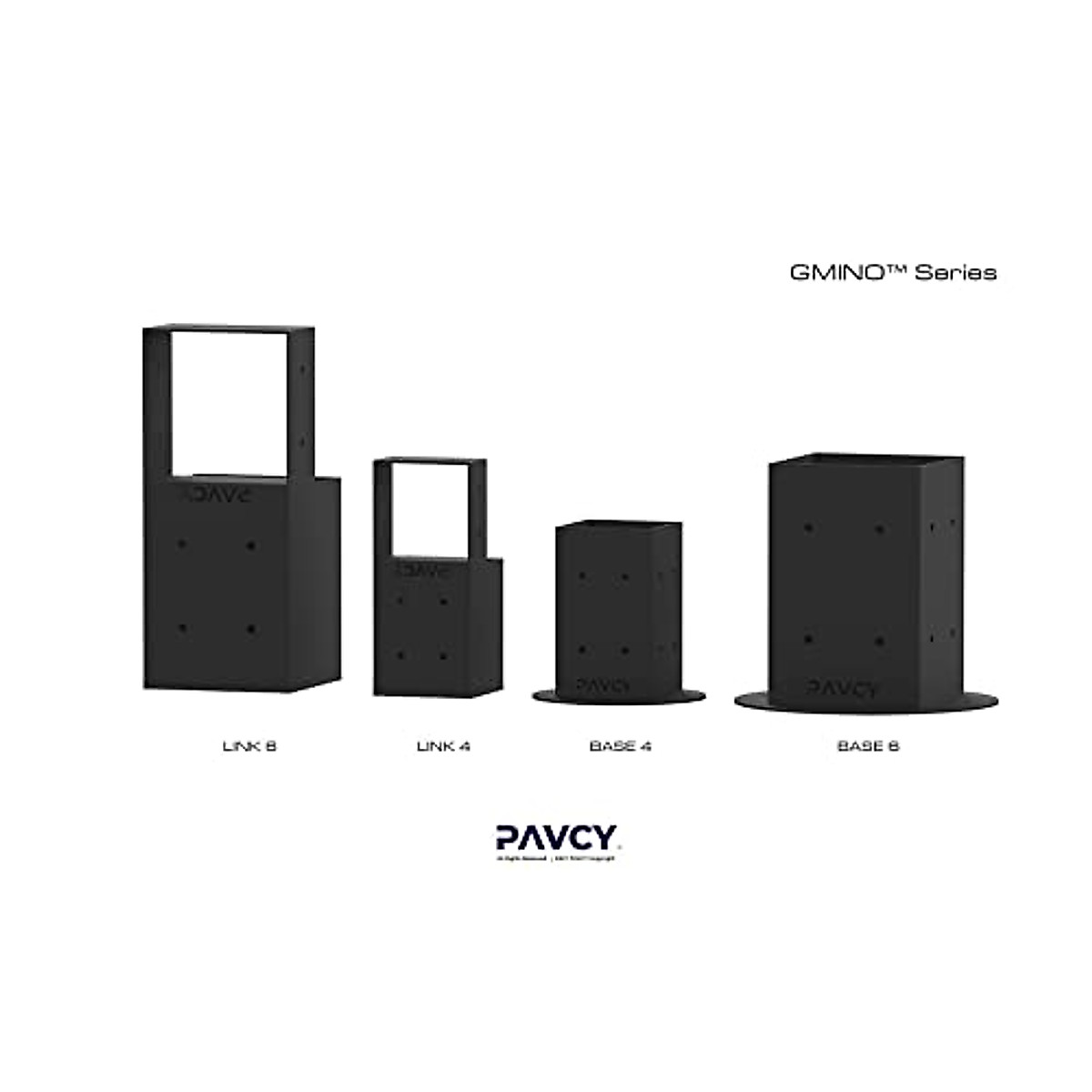 GMINO™ Link 4 Outdoor Framing Module | 4x4 Post Bracket | Pergola Fence Kit - 2 Per Pack