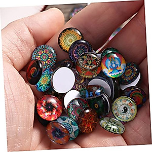 VILLCASE 200 pcs Gem Patch Mosaic Tile Jewelry Making Supplies Magnet Beads Beads DIY Domed Gemstone Patch Ear peircing kit Halloween Jewelry Gems Patch Glass 3D hat for Shoes