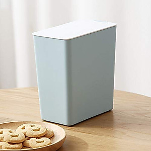 shlutesoy Mini Solid Color Desktop Dustbin Trash Can Kitchen Worktop Rubbish Holder Bin